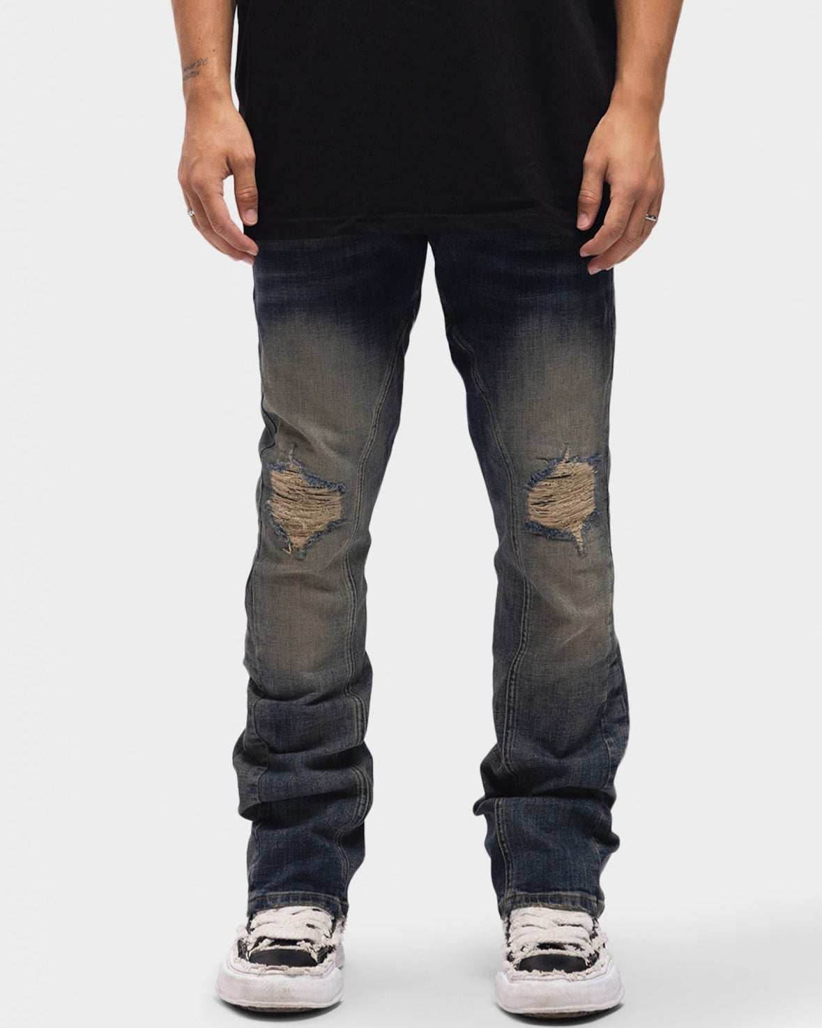 SNIT FLARED JEANS – Richesse Clothing